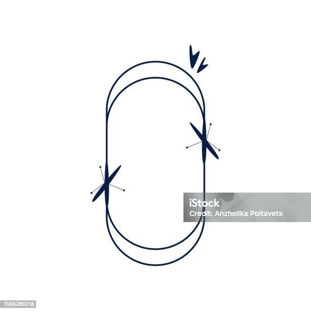 Aesthetic Frame Elemen Minimal Bentuk Grafik Y2k Dengan Bintang Dan