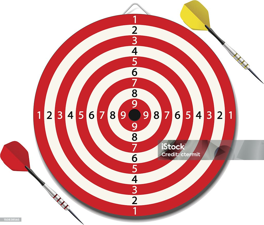 Red Lined Dartboard With Two Darts Stock Illustration - Download Image ... Red Lined Dartboard With Two Darts Stock Illustration - Download Image ...