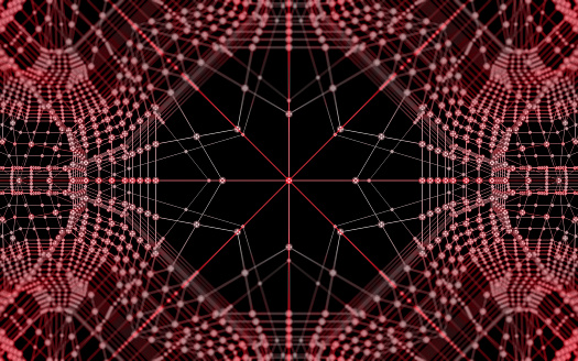 3d Abstract Structure Global Digital Mesh Network Molecule Blockchain