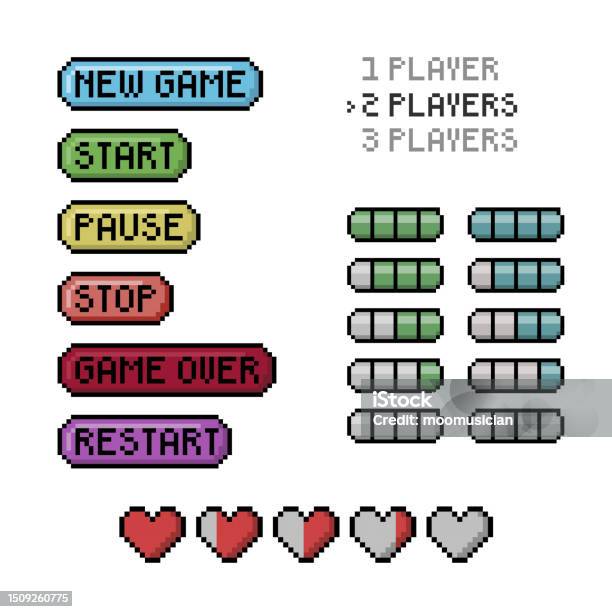 Ensemble Déléments De Jeu Vidéo Pixel Art Style 8 Bits Vecteurs libres ... Ensemble Déléments De Jeu Vidéo Pixel Art Style 8 Bits Vecteurs libres ...