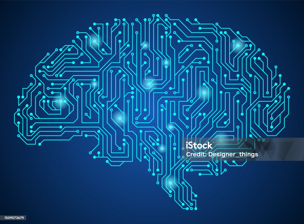 Ilustración de Cerebro Con Textura De Placa De Circuito Concepto ... Ilustración de Cerebro Con Textura De Placa De Circuito Concepto ...