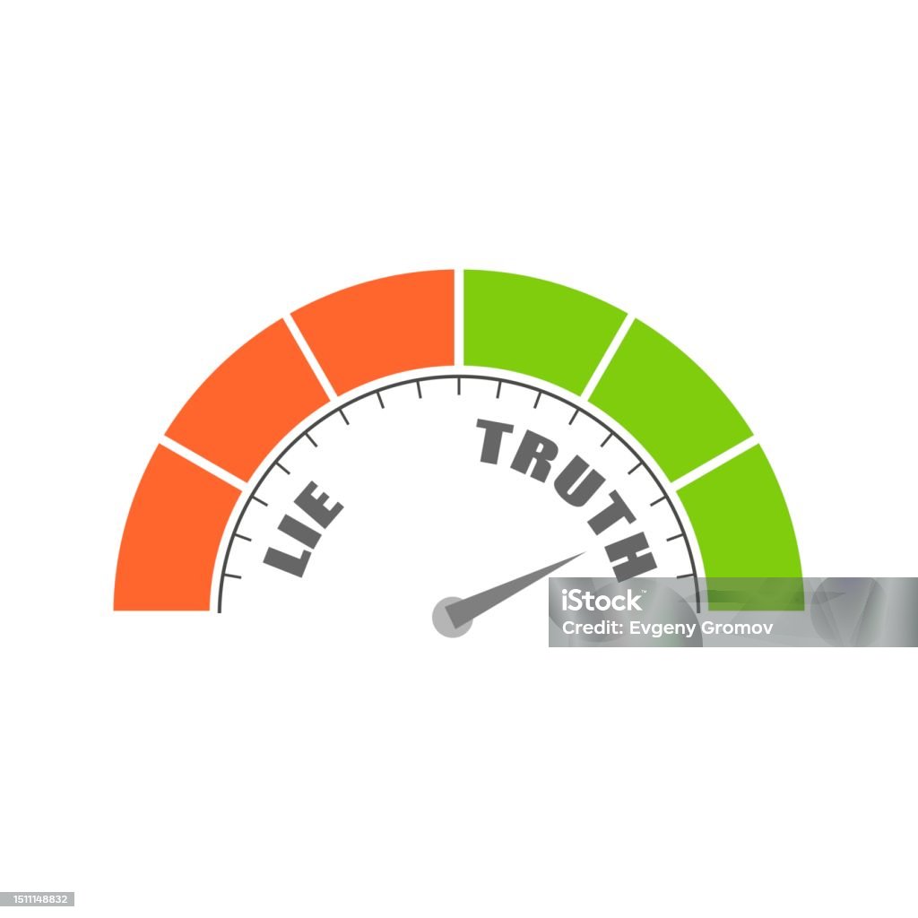 Lie Or True Concept Measuring Device With Arrow And Scale Stock Illustration Download Image