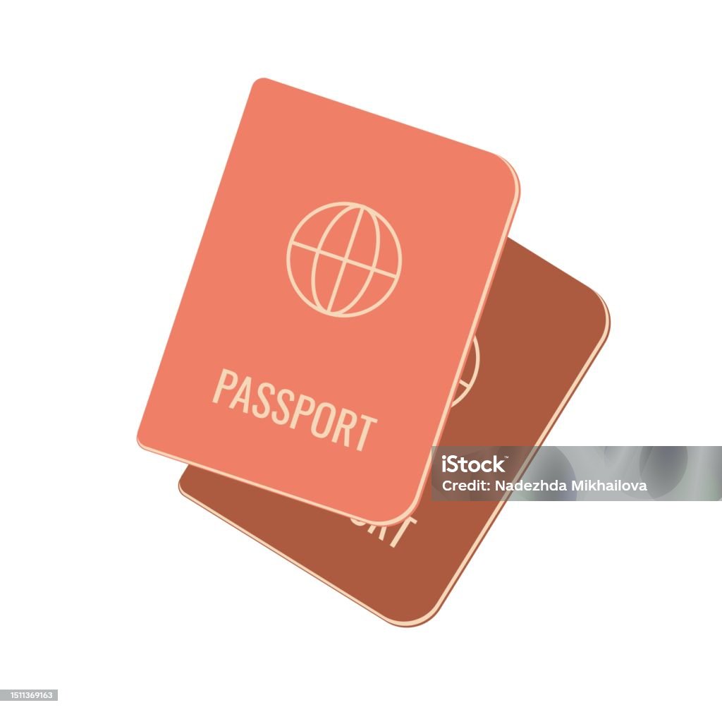 International Passport Icon Vector Illustration Stock Illustration