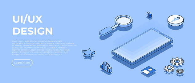 Ui Konsep Isometrik Desain Ux Aplikasi Seluler Desain Web Antarmuka