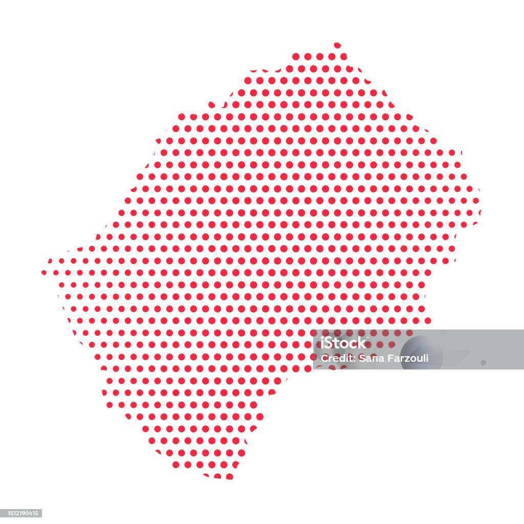 Vector Lesotho Dotted Map Illustration Stock Illustration Download