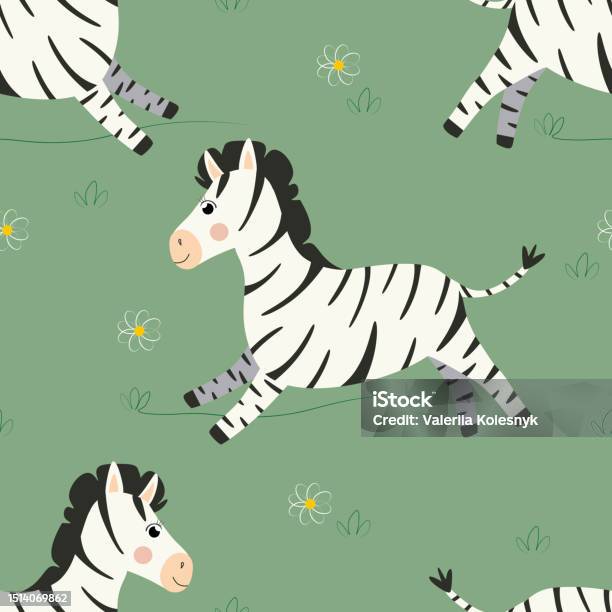 Pola Mulus Vektor Dengan Karakter Zebra Tersenyum Di Rumput Hijau Dalam ... Pola Mulus Vektor Dengan Karakter Zebra Tersenyum Di Rumput Hijau Dalam ...