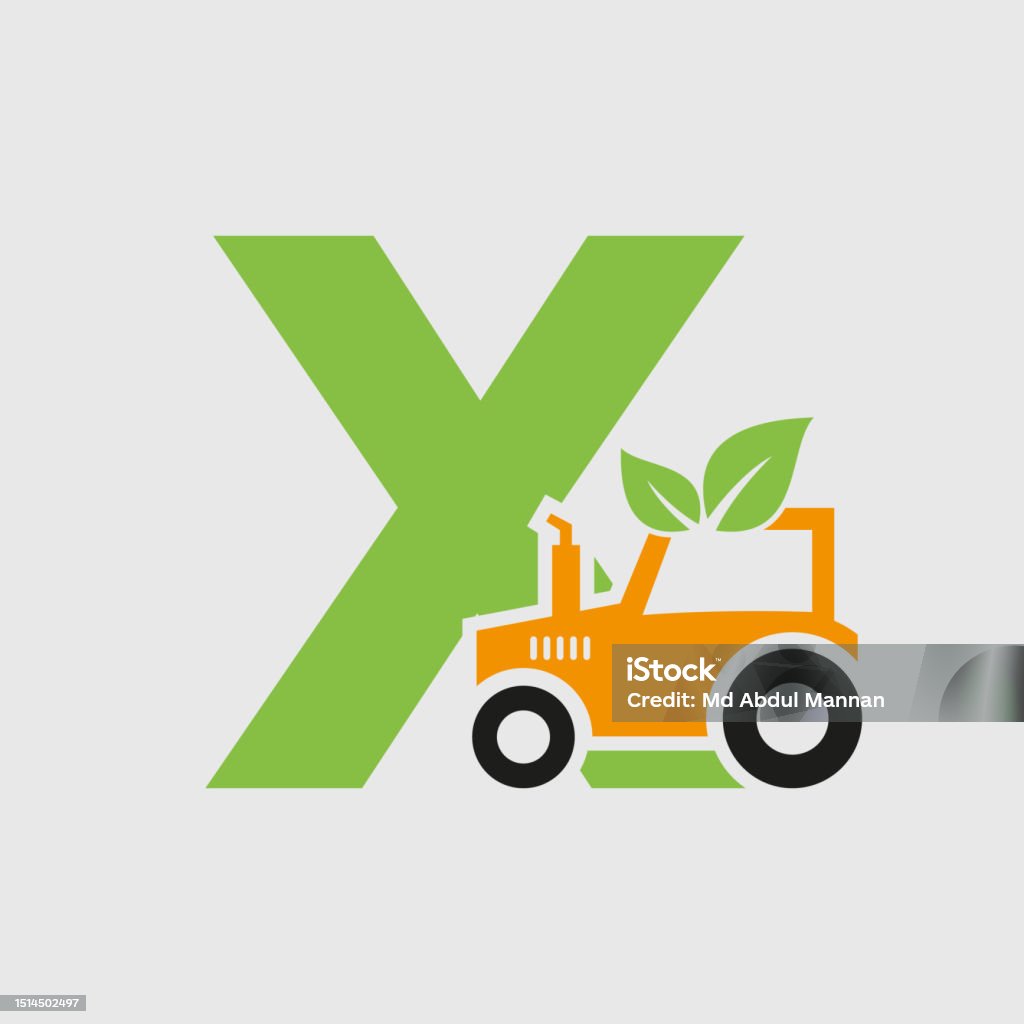 Concept De Logo De Lagriculture De La Lettre X Avec Modèle Vectoriel