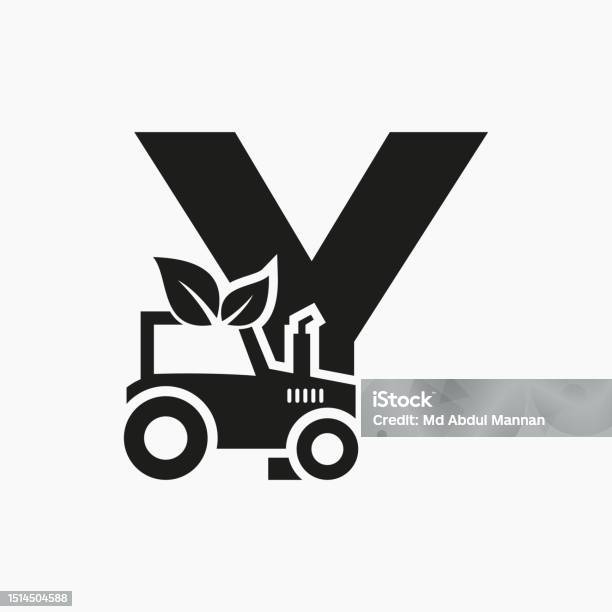 Concept De Logo De Lagriculture De La Lettre Y Avec Modèle Vectoriel