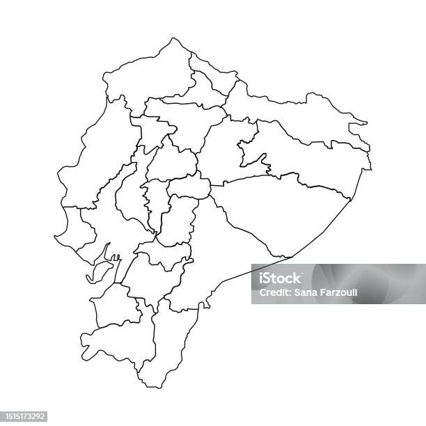 Ilustración de Esquema De Mapa De Ecuador Con Estados Y Ciudades y más ... Ilustración de Esquema De Mapa De Ecuador Con Estados Y Ciudades y más ...