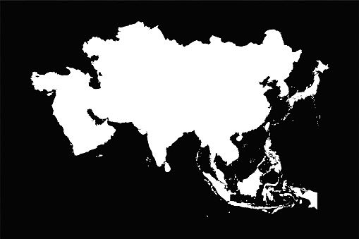 Carte Simple De Lasie Isolée Sur Fond Noir Vecteurs Libres De Droits Et