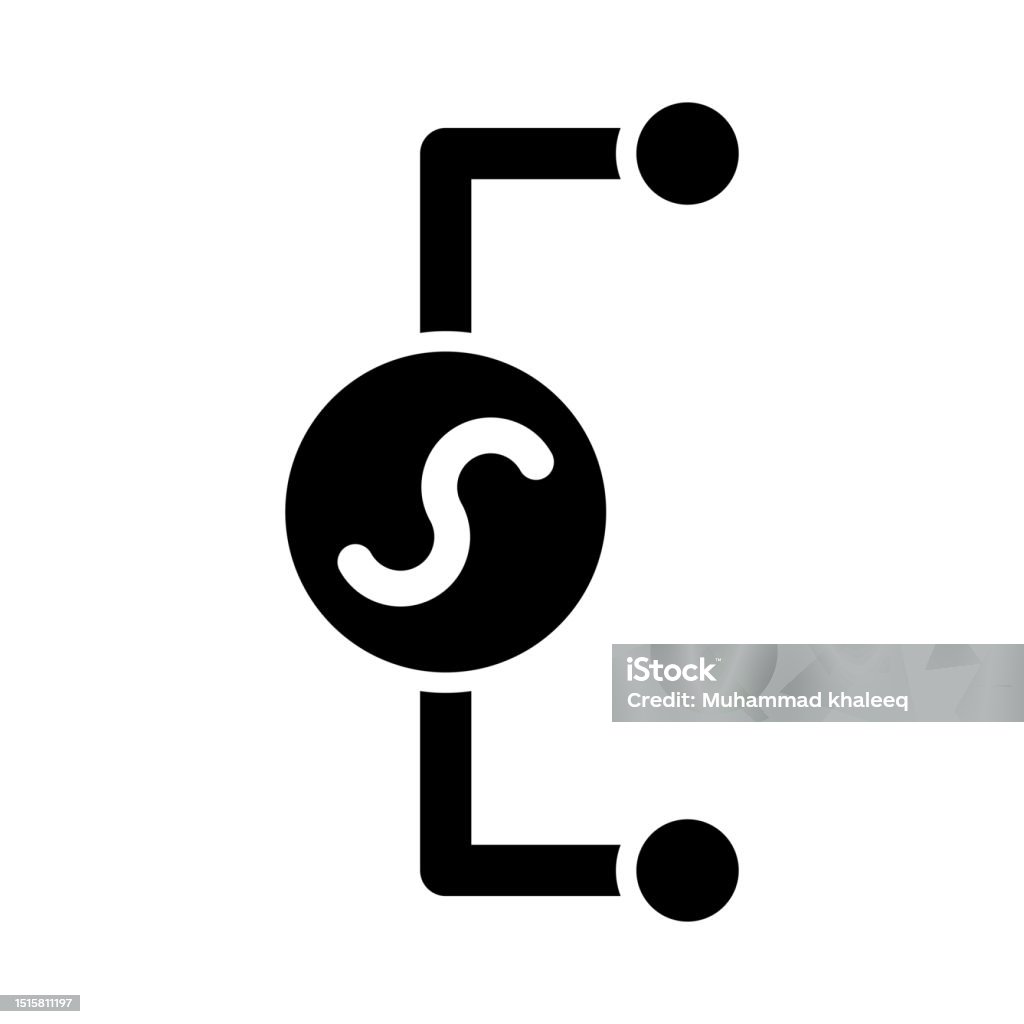 Ac Voltage Source Vector Glyph Icon For Personal And Commercial Use