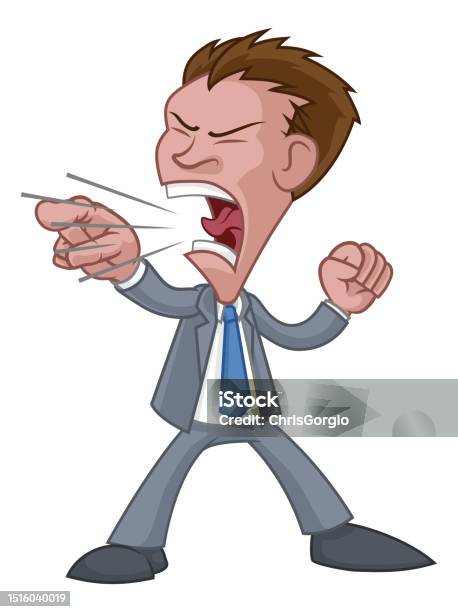 Angry Boss Business Man In Suit Cartoon Shouting Stock Illustration ... Angry Boss Business Man In Suit Cartoon Shouting Stock Illustration ...