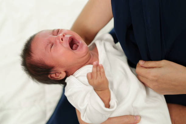 Free Stock Photo of Newborn Baby Crying While Changing Diapers ...