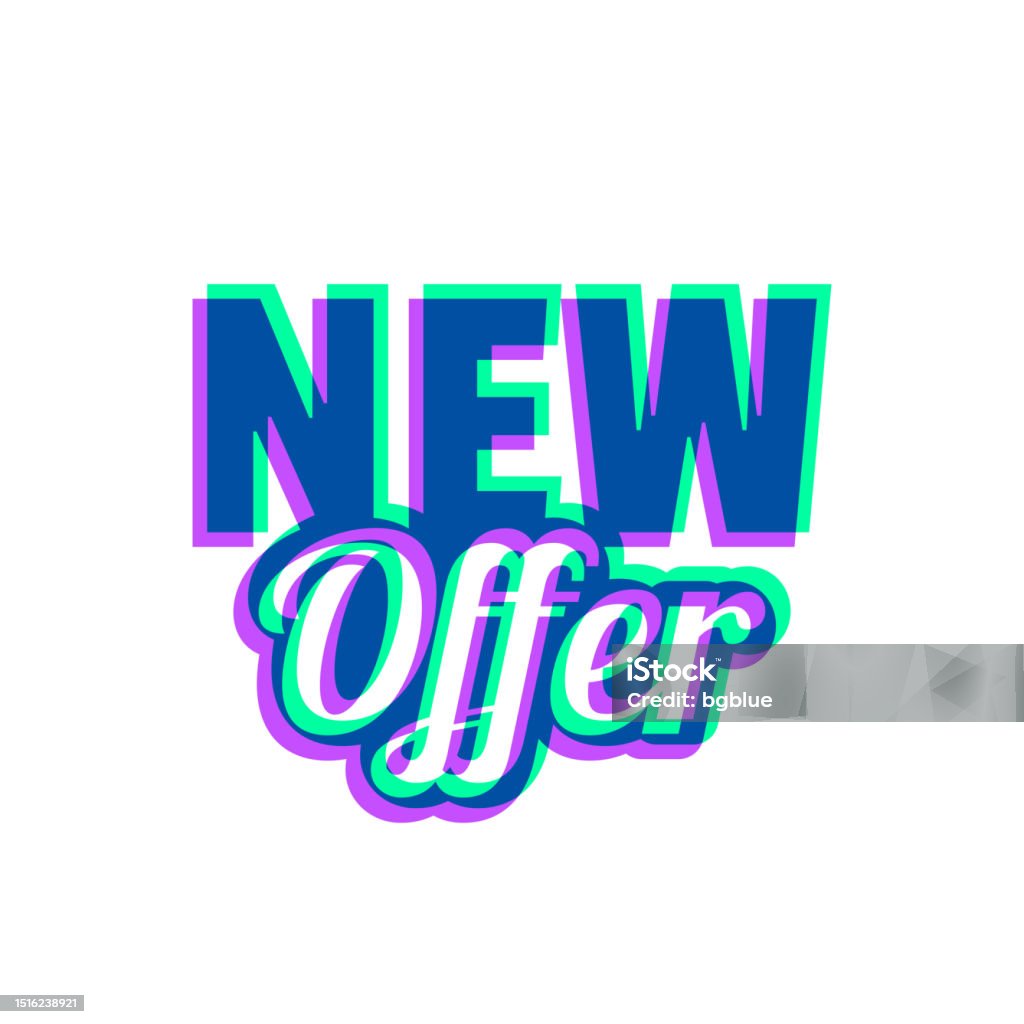 Nouvelle Offre Icône Avec Superposition De Deux Couleurs Sur Fond Blanc ... Nouvelle Offre Icône Avec Superposition De Deux Couleurs Sur Fond Blanc ...