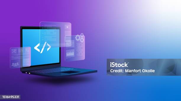 Pengembangan Perangkat Lunak Konsep Pengkodean Pemrograman Ui Laptop