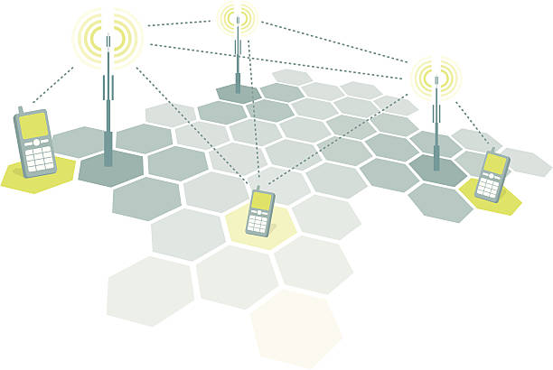 cell phone tower network diagram vektör özgür | AI, SVG ve EPS