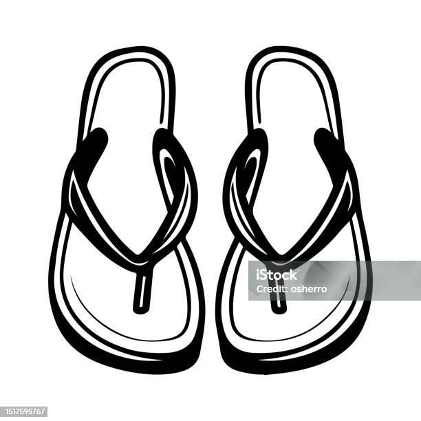 Sandal Jepit Ikon Hitam Putih Simbol Alas Kaki Desain Ilustrasi Vektor ... Sandal Jepit Ikon Hitam Putih Simbol Alas Kaki Desain Ilustrasi Vektor ...