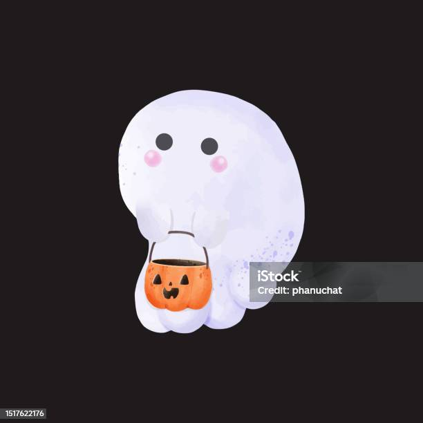 Hantu Kecil Yang Lucu Memegang Labu Selamat Halloween Cat Air Halloween ... Hantu Kecil Yang Lucu Memegang Labu Selamat Halloween Cat Air Halloween ...