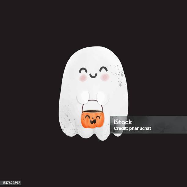Hantu Kecil Yang Lucu Memegang Labu Selamat Halloween Cat Air Halloween ... Hantu Kecil Yang Lucu Memegang Labu Selamat Halloween Cat Air Halloween ...
