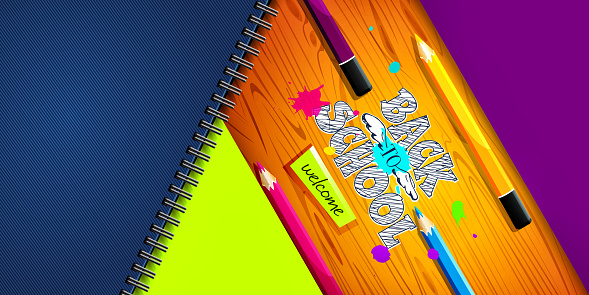 Concept Déducation Scolaire Dans Le Style Bande Dessinée Fond Scolaire