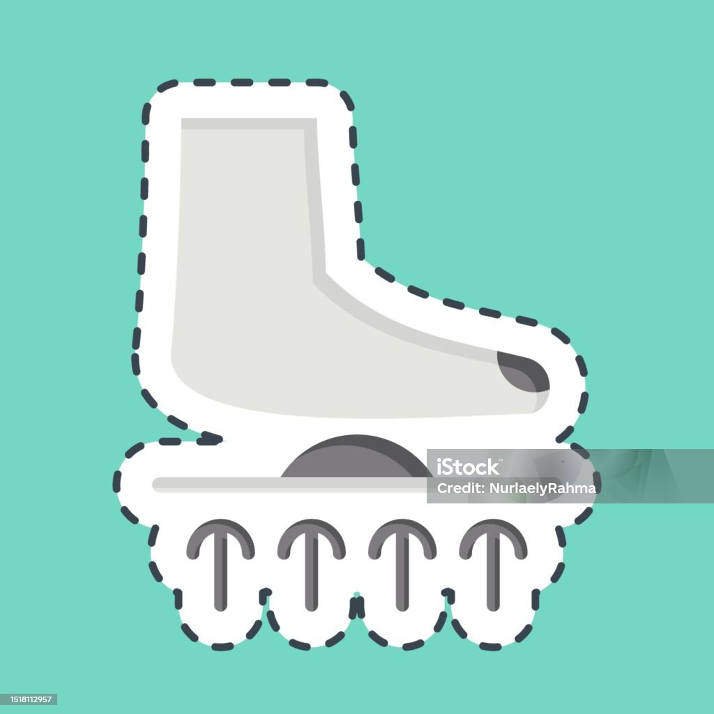 Garis Stiker Memotong Orthotics Terkait Dengan Simbol Ortopedi Desain