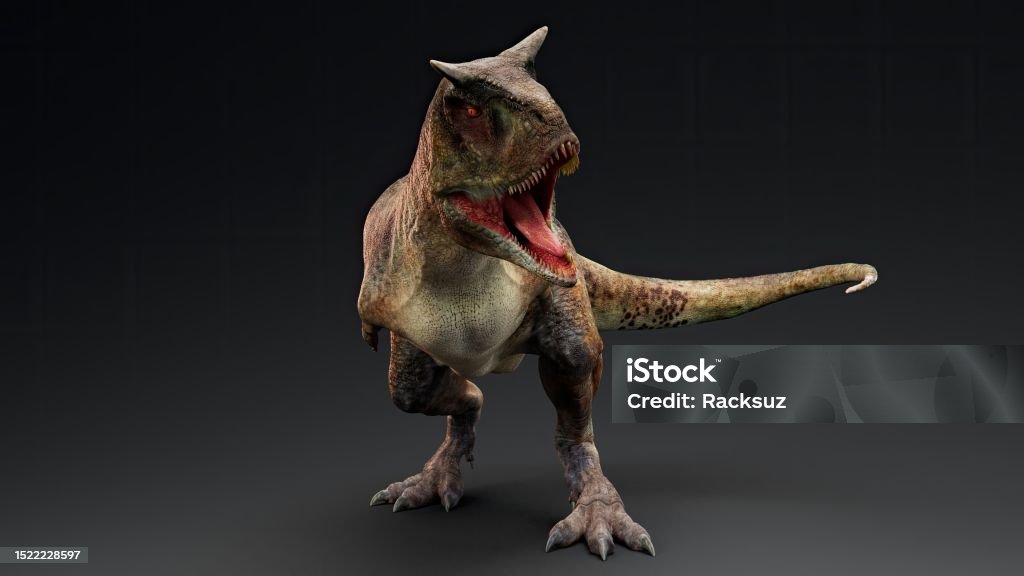 Foto De Carnotaurus Pose Render De Fundo Renderização 3d E Mais Fotos