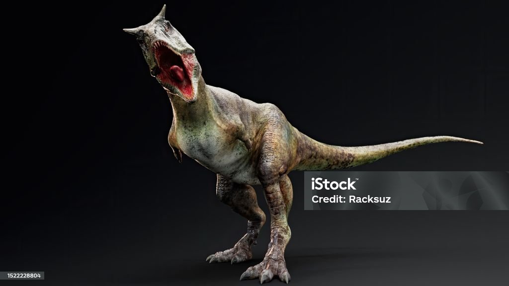 Foto De Carnotaurus Pose Render De Fundo Renderização 3d E Mais Fotos