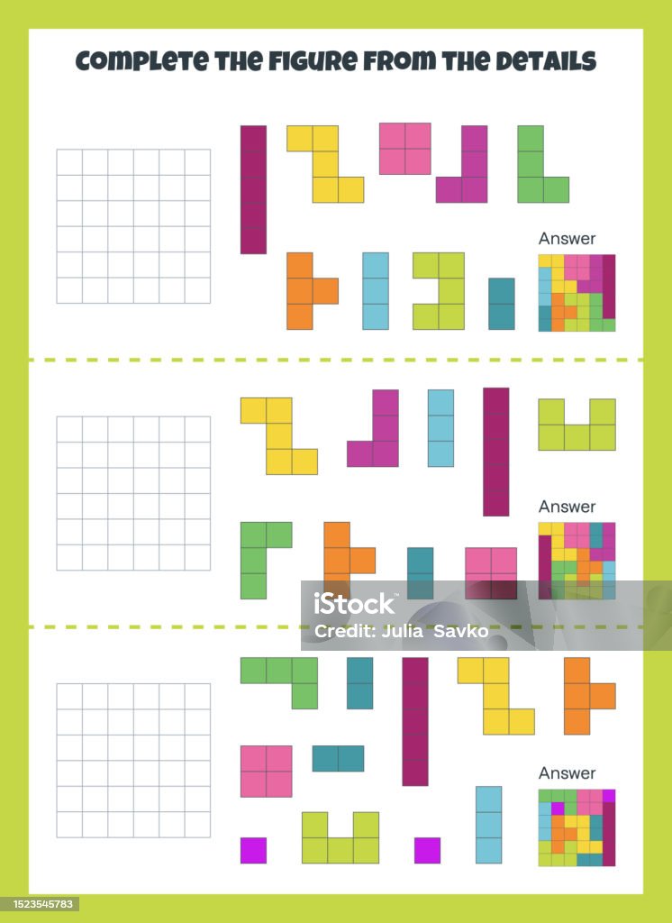 Permainan Puzzle Dengan Detail Warnawarni Untuk Anakanak Lengkapi ... Permainan Puzzle Dengan Detail Warnawarni Untuk Anakanak Lengkapi ...