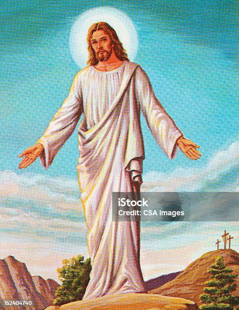 Resurrected 예수스 예수에 대한 스톡 벡터 아트 및 기타 이미지 예수 일러스트레이션 후광 상징 Istock