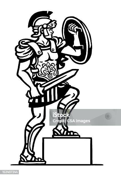 Roman 병정 로마 양식에 대한 스톡 벡터 아트 및 기타 이미지 로마 양식 방패 전사 사람의 역할 Istock