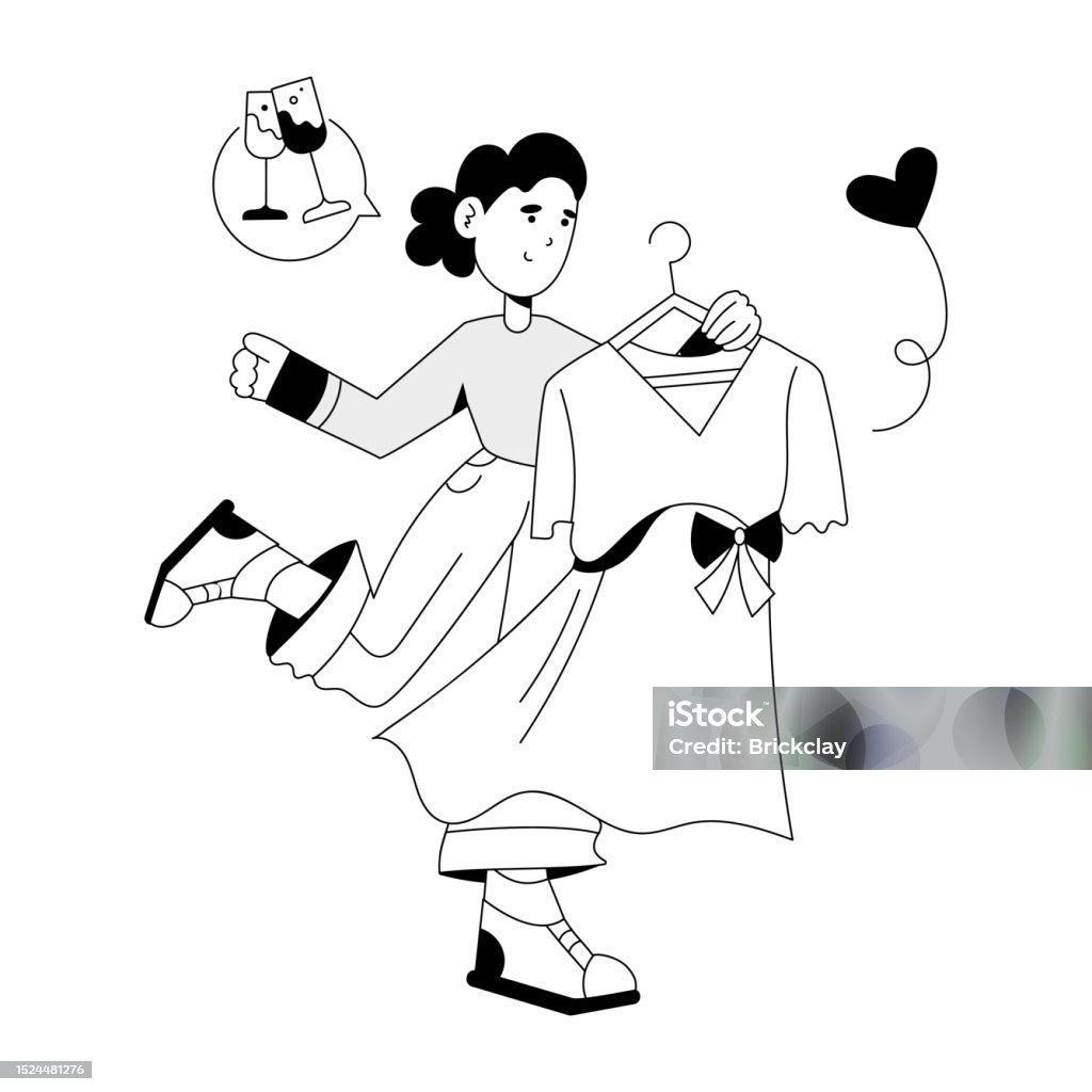 Party Dress Stock Illustration Download Image Now Avatar Clothing Dress Istock
