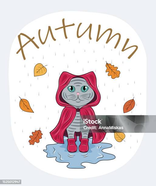 Kucing Kartun Lucu Dengan Jas Hujan Ilustrasi Musim Gugur Ilustrasi ... Kucing Kartun Lucu Dengan Jas Hujan Ilustrasi Musim Gugur Ilustrasi ...