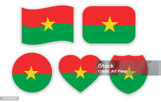 Burkina Faso National Flag Set Stock Illustration Download Image Now