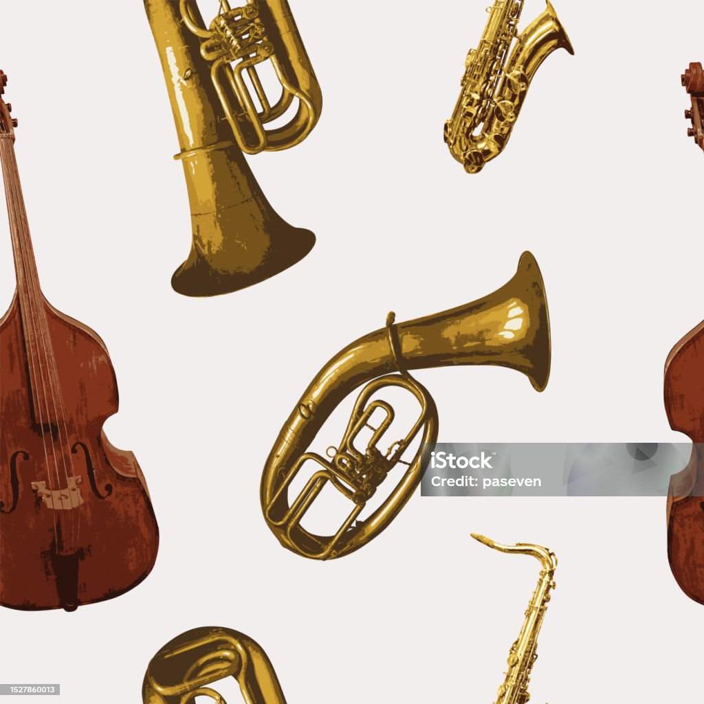 Pola Mulus Dengan Alat Musik Tiup Dan Senar Yang Berbeda Ilustrasi Stok ... Pola Mulus Dengan Alat Musik Tiup Dan Senar Yang Berbeda Ilustrasi Stok ...