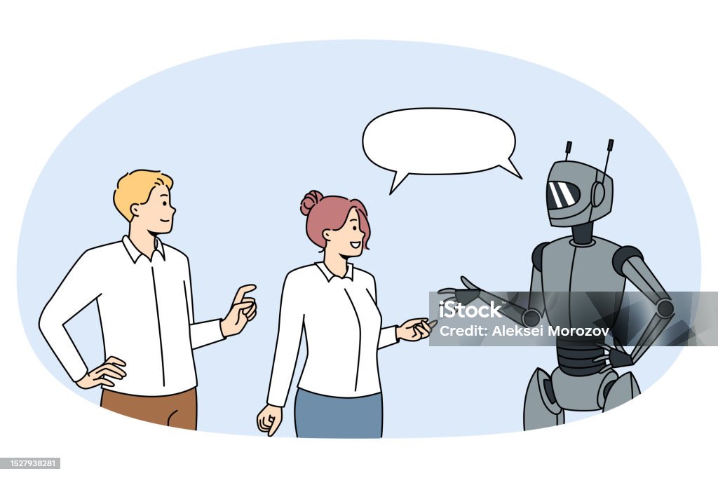 People Talking With Robot Stock Illustration - Download Image Now ... People Talking With Robot Stock Illustration - Download Image Now ...