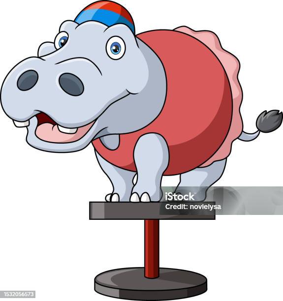 Kartun Kuda Nil Sirkus Lucu Dengan Latar Belakang Putih Ilustrasi Stok ... Kartun Kuda Nil Sirkus Lucu Dengan Latar Belakang Putih Ilustrasi Stok ...