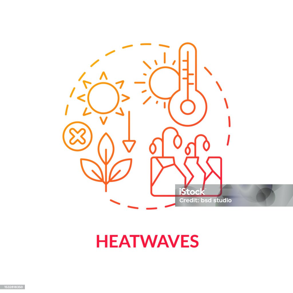 Thin Line Heatwave Icon Heatflation Concept Stock Illustration ... Thin Line Heatwave Icon Heatflation Concept Stock Illustration ...