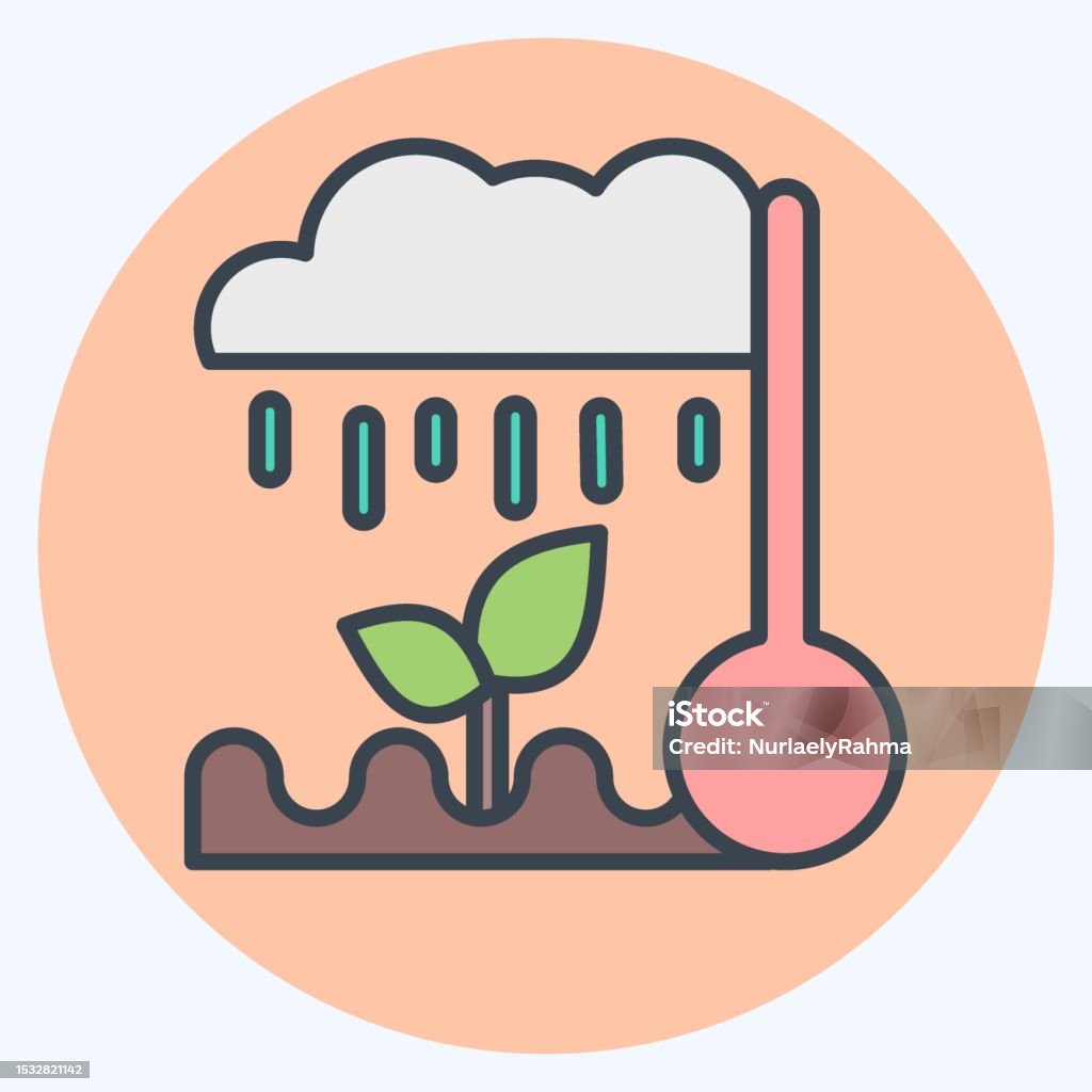 Icône Climat Lié Au Symbole De Lagriculture Style De Compagnon De