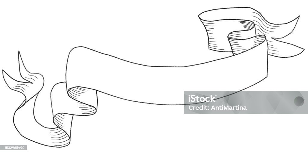 Dessin À Lencre De Ligne De Lillustration Dun Parchemin Avec Espace