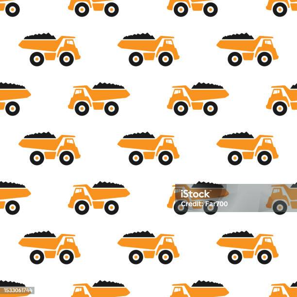 Grands Camions À Benne Basculante Minière Orange Isolés Sur Fond Blanc