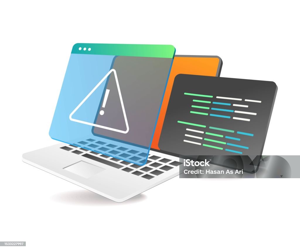 Warning In A Computer Programming Language Stock Illustration ... Warning In A Computer Programming Language Stock Illustration ...
