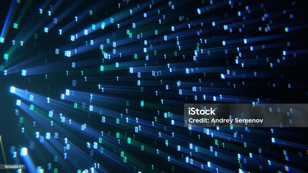 Kode Biner Angka Nol Dan Satu Di Layar Konsep Pemrograman Coding Foto