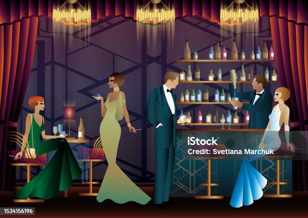 Orangorang Bersenangsenang Duduk Dan Minum Pesta Retro Ilustrasi Stok ... Orangorang Bersenangsenang Duduk Dan Minum Pesta Retro Ilustrasi Stok ...