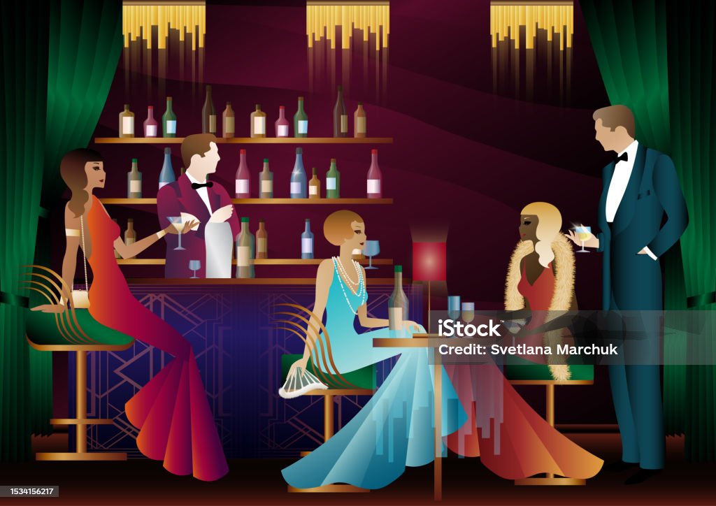Orangorang Bersenangsenang Duduk Dan Minum Pesta Retro Ilustrasi Stok ... Orangorang Bersenangsenang Duduk Dan Minum Pesta Retro Ilustrasi Stok ...