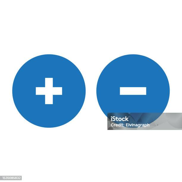 Plus And Minus Button Icon Vector Stock Illustration - Download Image ... Plus And Minus Button Icon Vector Stock Illustration - Download Image ...