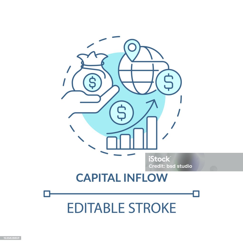 Customizable Capital Inflow Linear Icon Fdi Concept Stock Illustration ... Customizable Capital Inflow Linear Icon Fdi Concept Stock Illustration ...