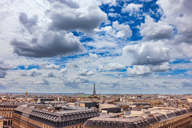 Free Stock Photo of Paris cityscape with Eiffel Tower in distance ...