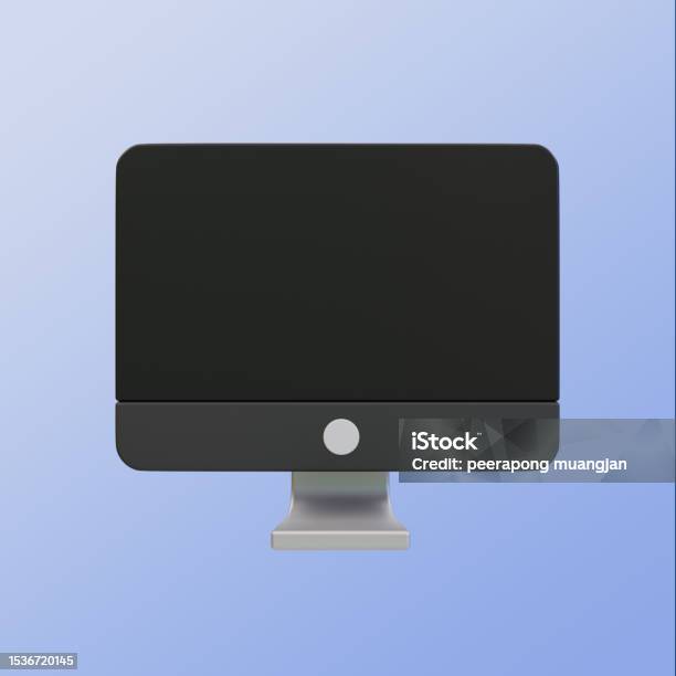 Layar Pc Kosong Minimal 3d Layar Pc Dengan Ruang Salin Monitor Mockup