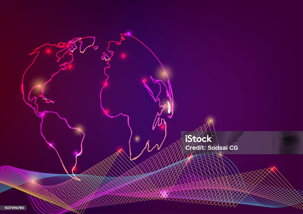 Global Wireless Big Data Network Communication Technology Glowing ... Global Wireless Big Data Network Communication Technology Glowing ...