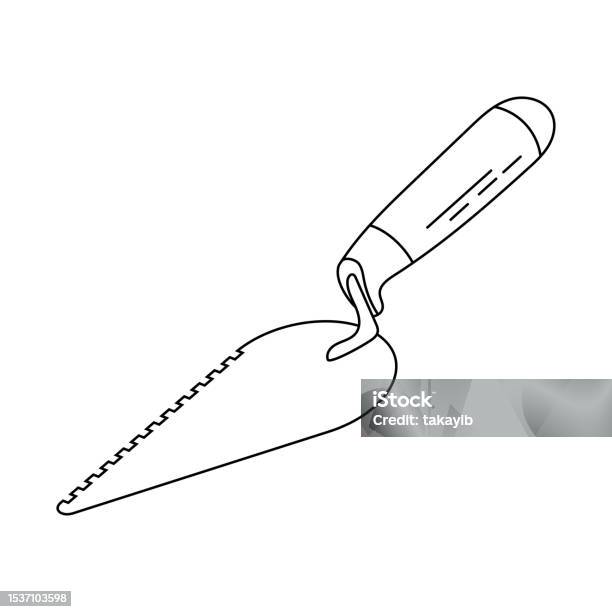 Illustration Vectorielle Du Logo De Licône De Truelle Modèle De Symbole
